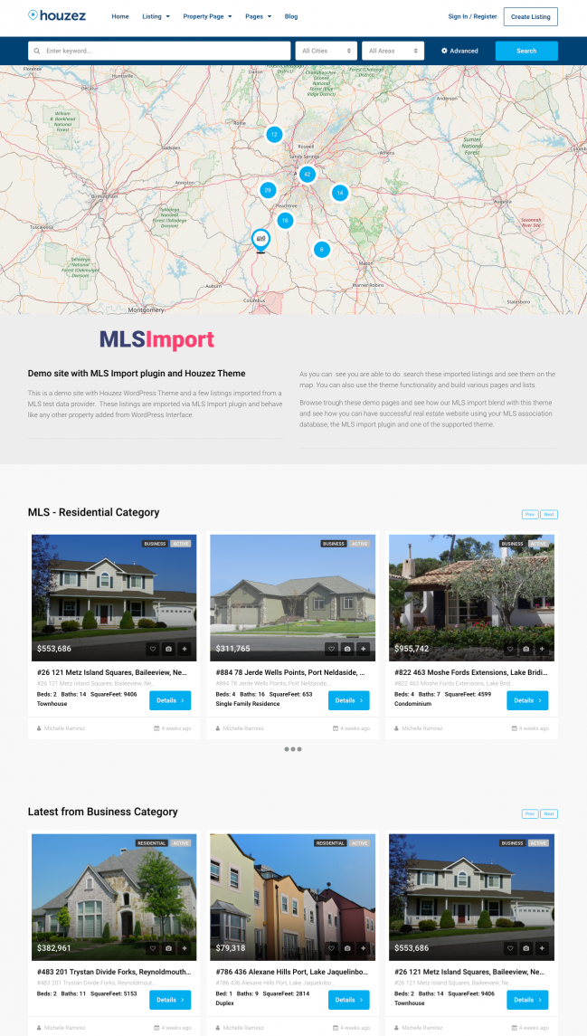 Real Estate Websites Demos - MLS RESO Web API Import Solutions for ...